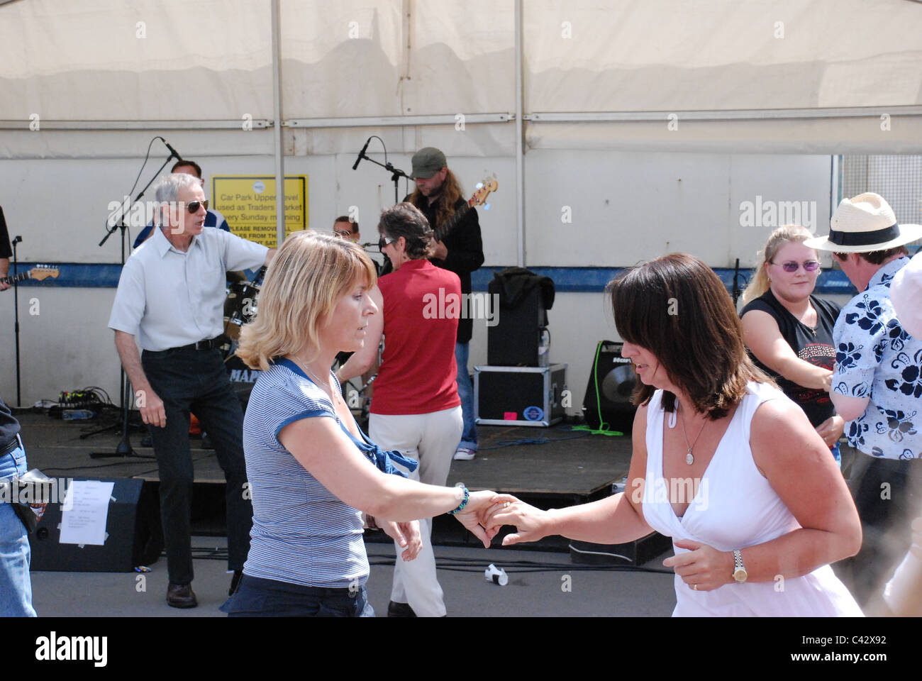 Jiving at Brightona bike festival at the Marina in Brighon Stock Photo ...