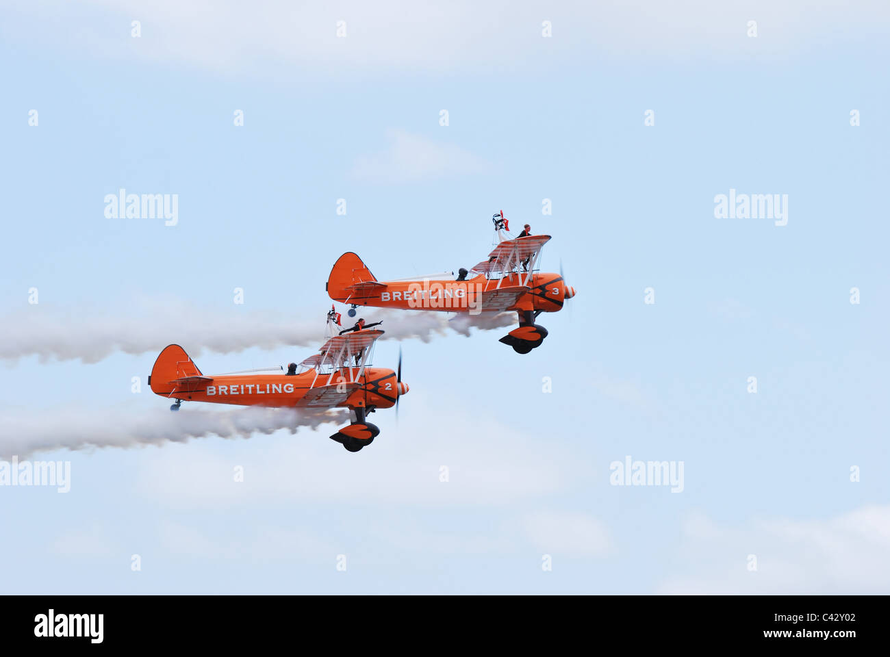Pair of wing walkers Stock Photo - Alamy