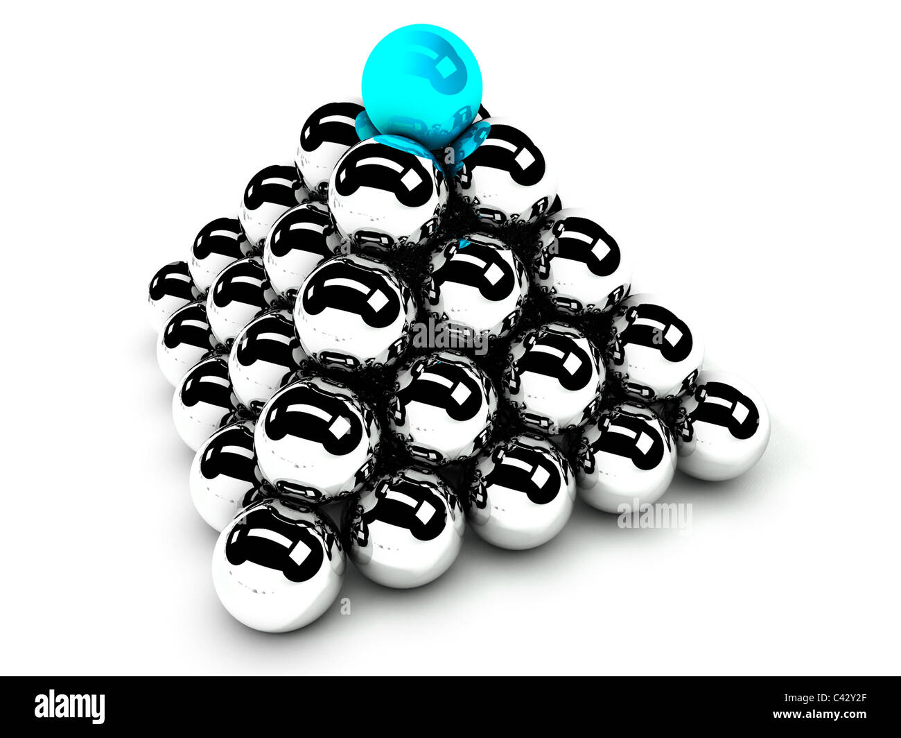 Hierarchy and Management Idea, 3d Pyramid Levels of Communication ...