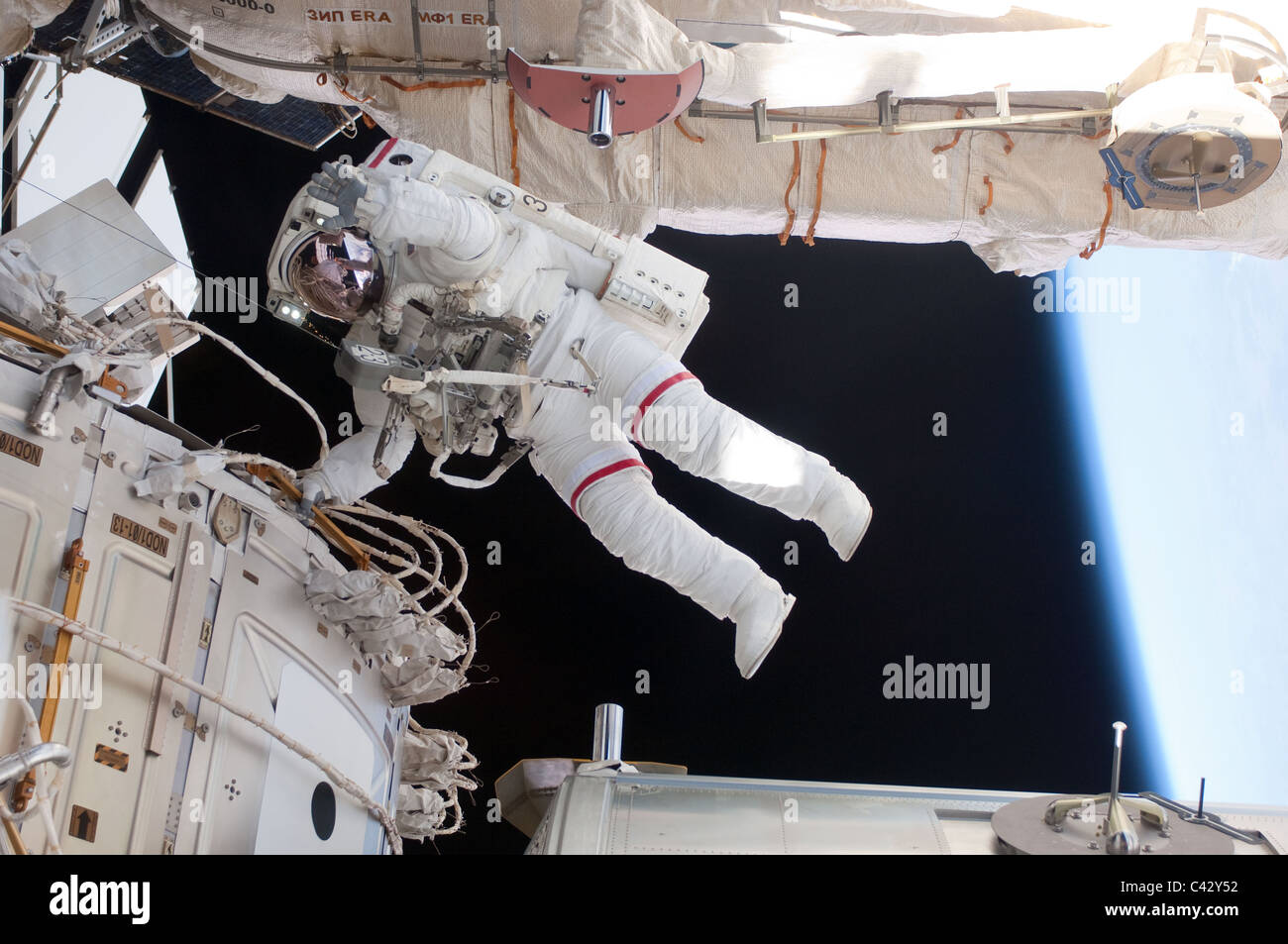 NASA astronaut Andrew Feustel, STS-134 mission specialist, takes part ...