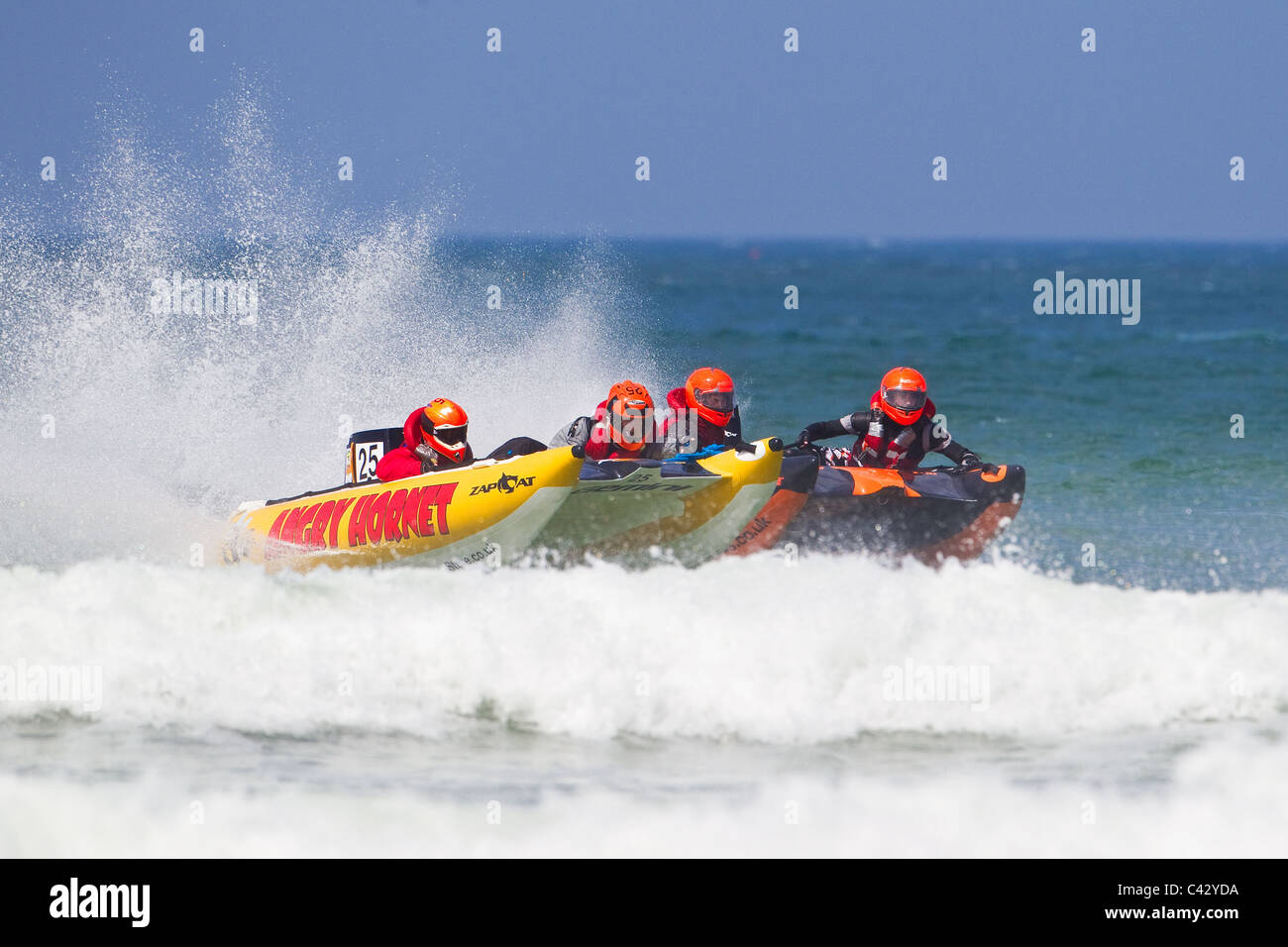 Zapcat Racing, Fistral Beach, Cornwall UK Stock Photo - Alamy