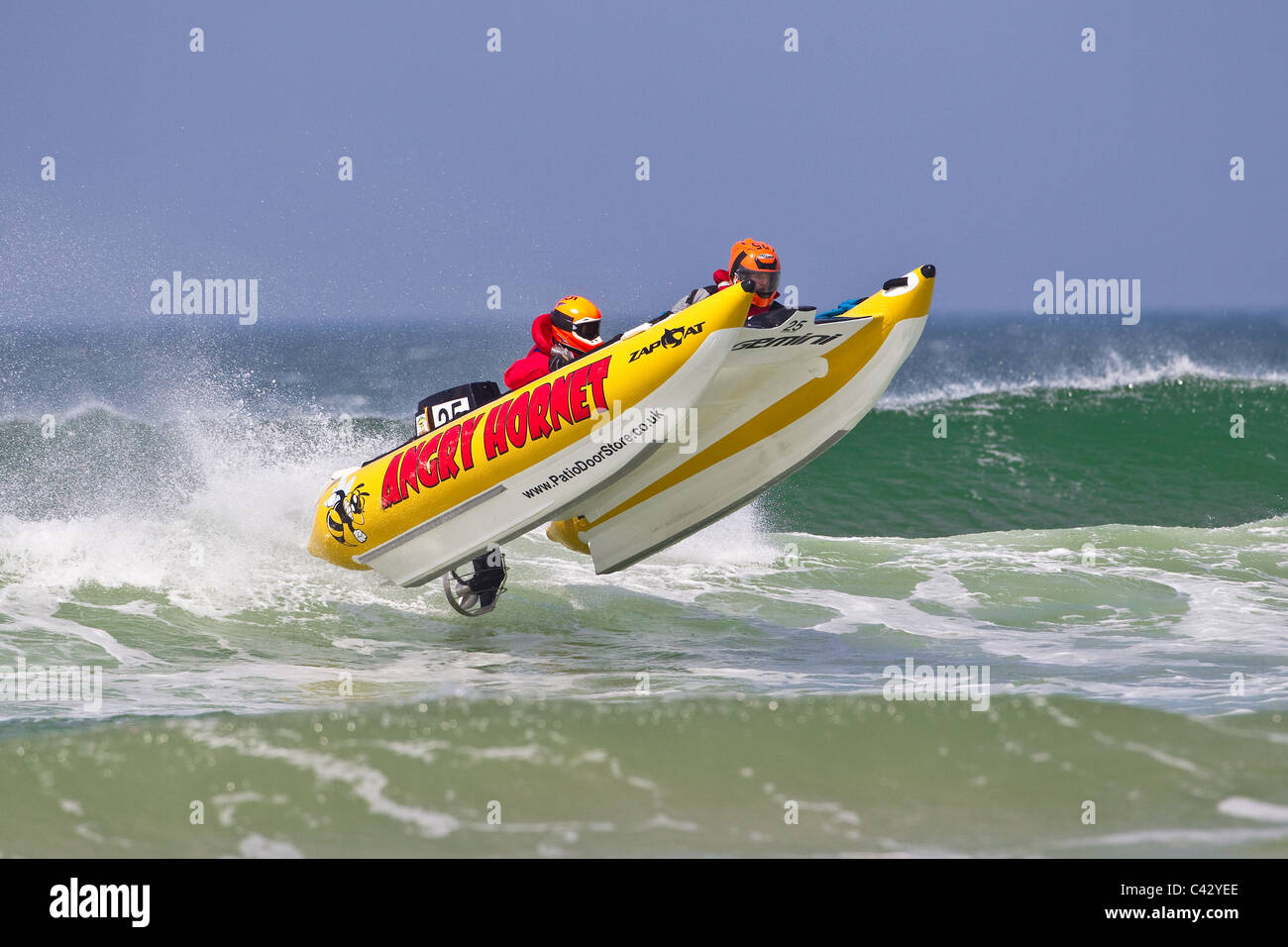 Zapcat Racing, Fistral Beach, Cornwall UK Stock Photo - Alamy