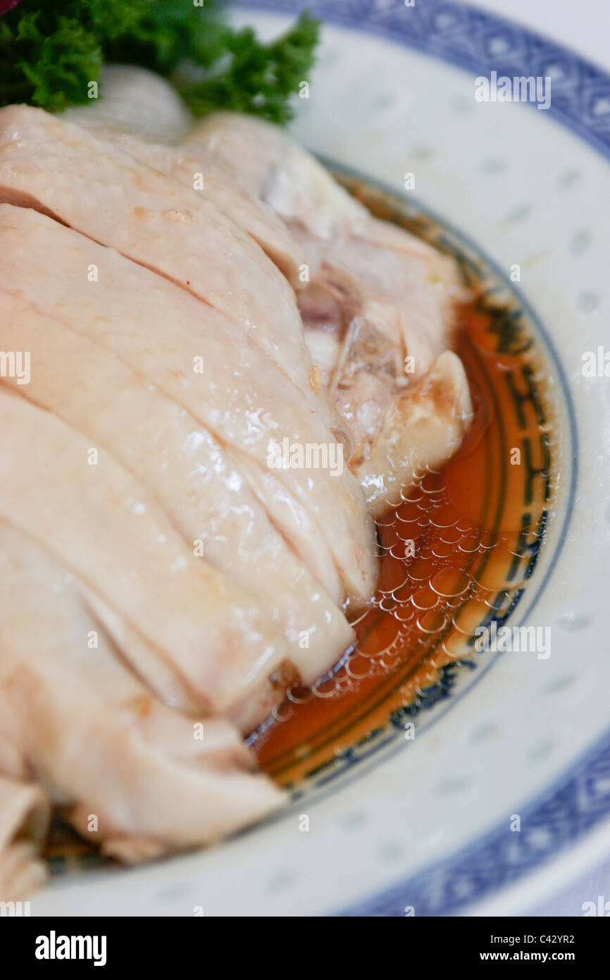 The chicken rice set meal at the Boon Tong Kee, Chicken Rice Restaurant ...