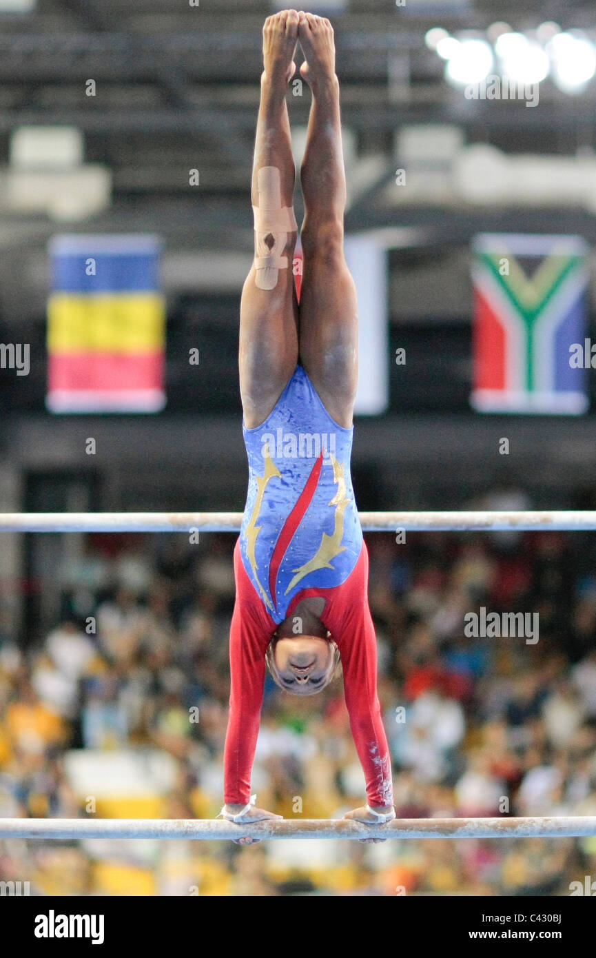 Diana Bulimar of Romania competes in the 2010 Singapore Youth Olympic ...