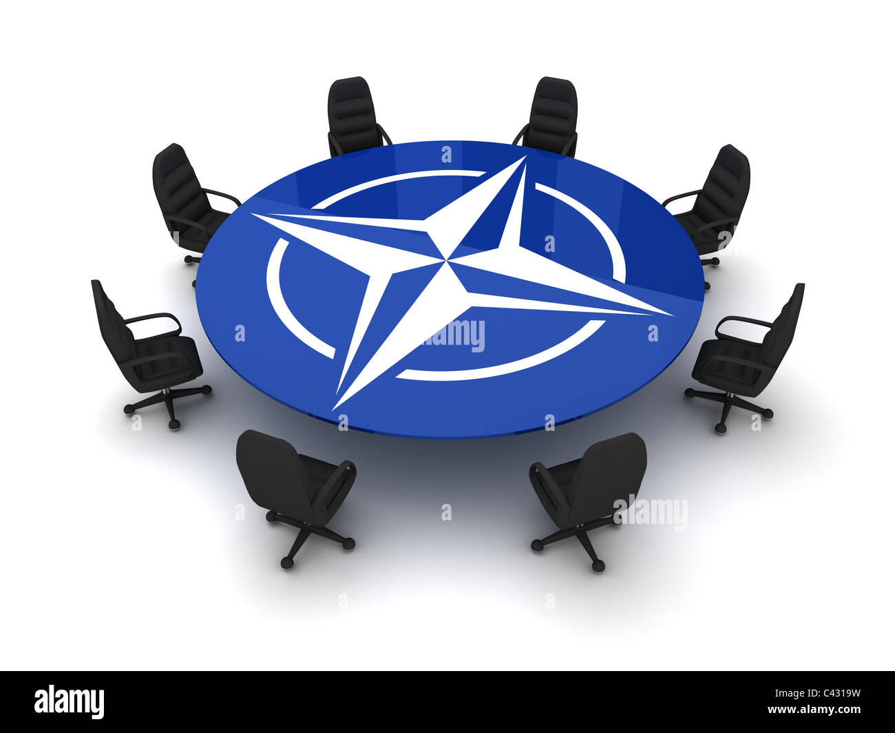 Circle table NATO (isolated done in 3d Stock Photo - Alamy