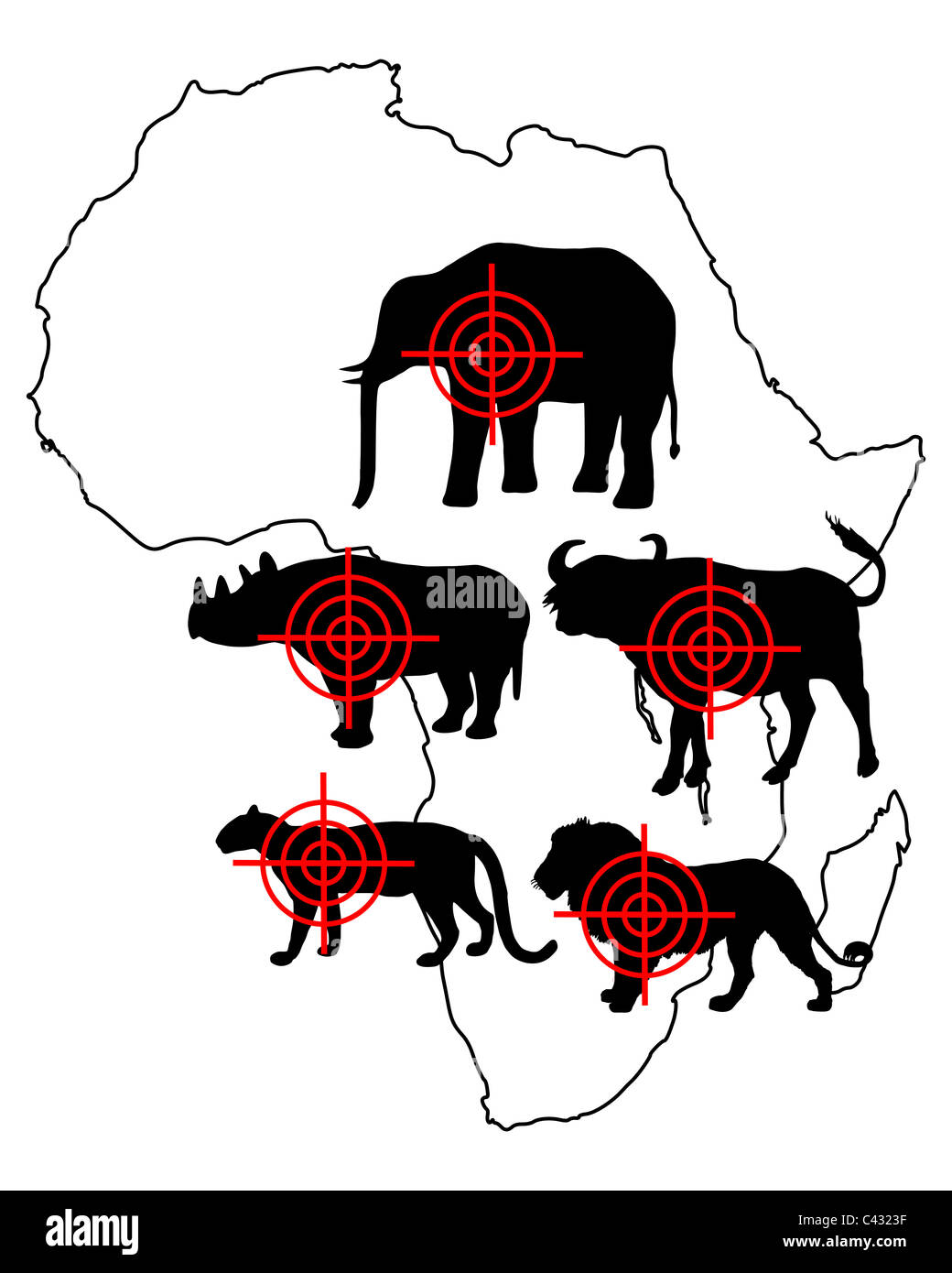 Big Five cross hairs Stock Photo - Alamy