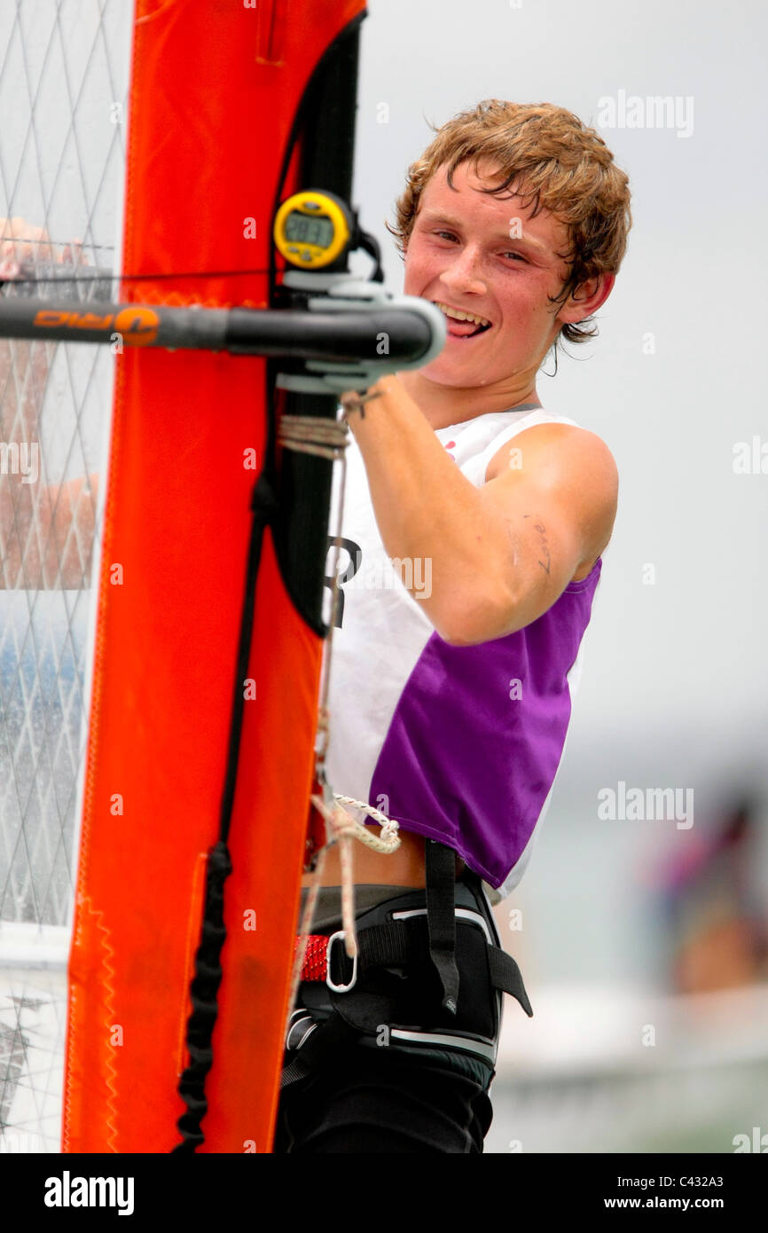 Kieran Martin of Great Britain competing in Race 16 of the 2010 ...