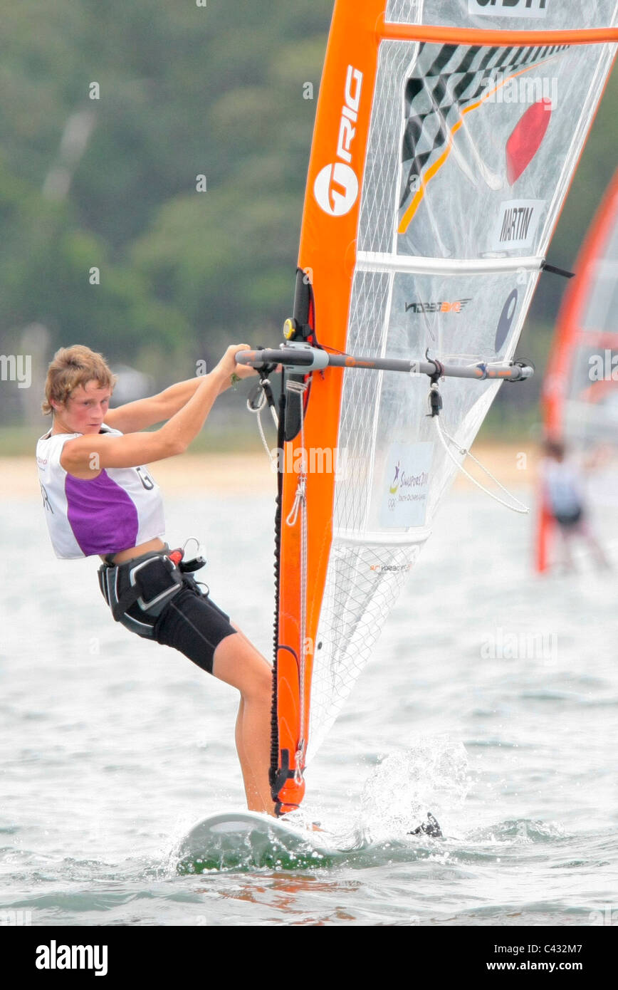 Kieran Martin of Great Britain competing in Race 16 of the 2010 ...