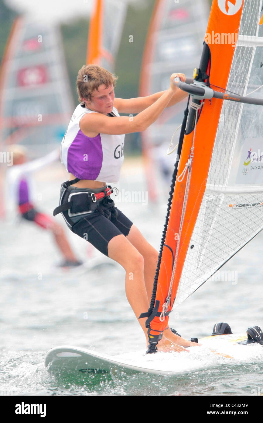 Kieran Martin of Great Britain competing in Race 16 of the 2010 ...