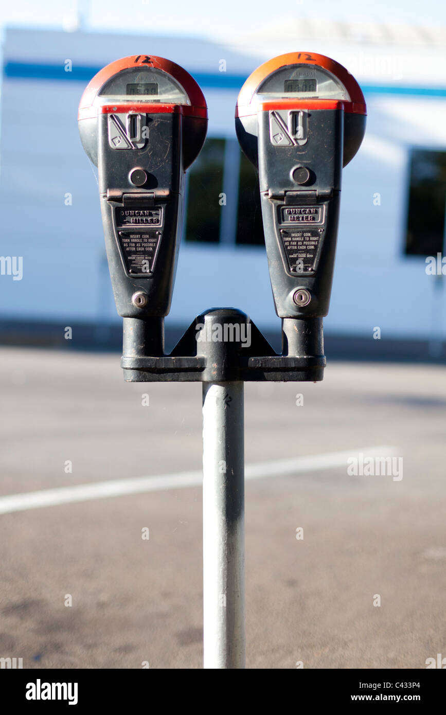 Double parking meter hi-res stock photography and images - Alamy