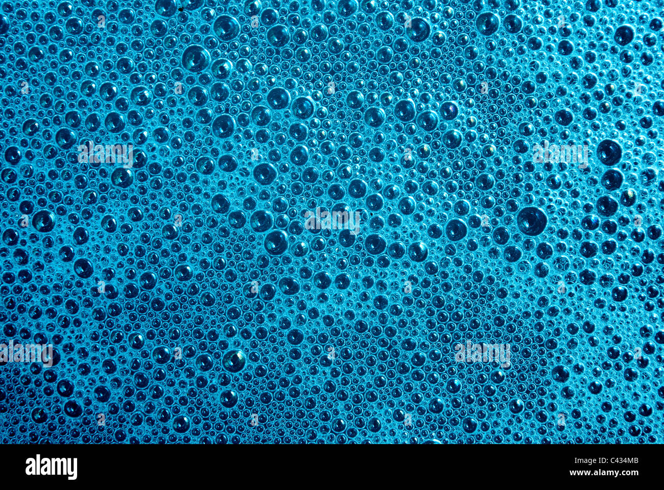 Fresh turquoise background with soap bubbles Stock Photo - Alamy