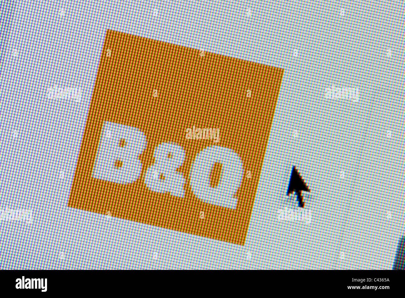 Close up of the B&Q logo as seen on its website. (Editorial use only ...