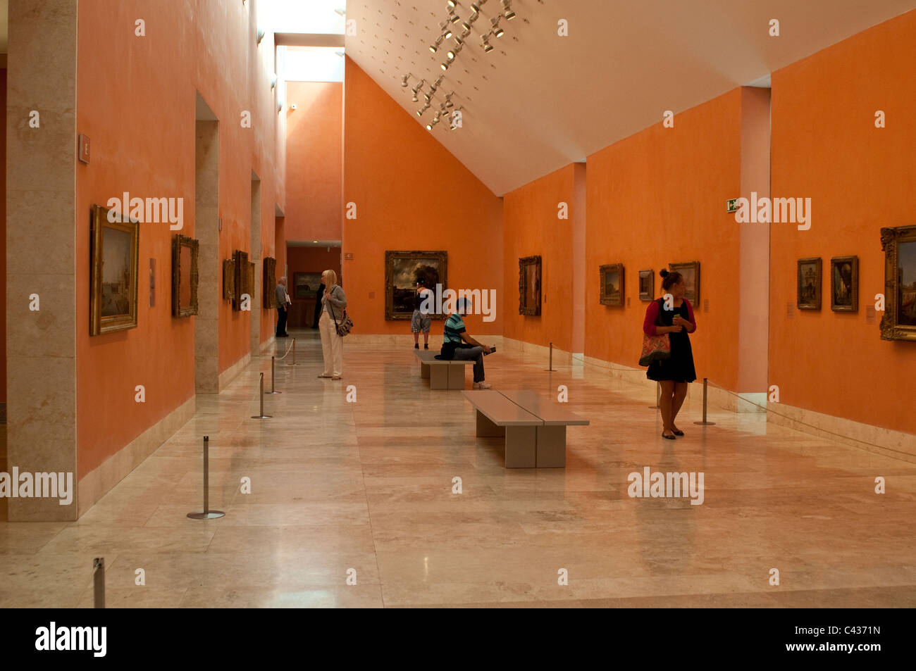 Interior of the Thyssen-Bornemisza museum, Madrid, Spain Stock Photo ...