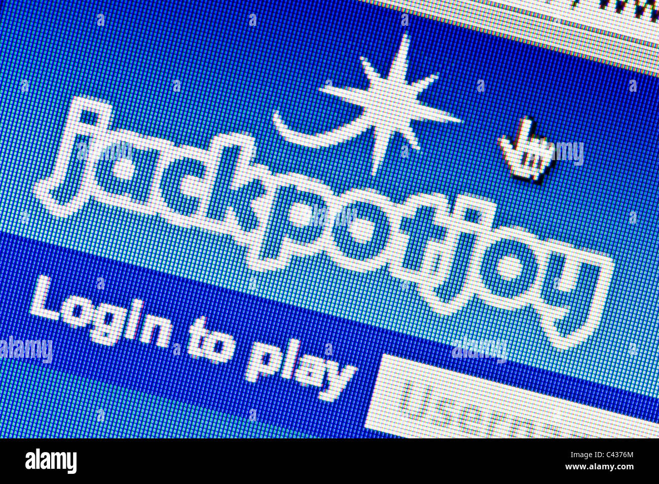 Close up of the Jackpotjoy logo as seen on its website. (Editorial use ...