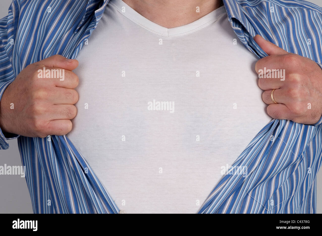 Fashion male model open shirt hi-res stock photography and images - Alamy