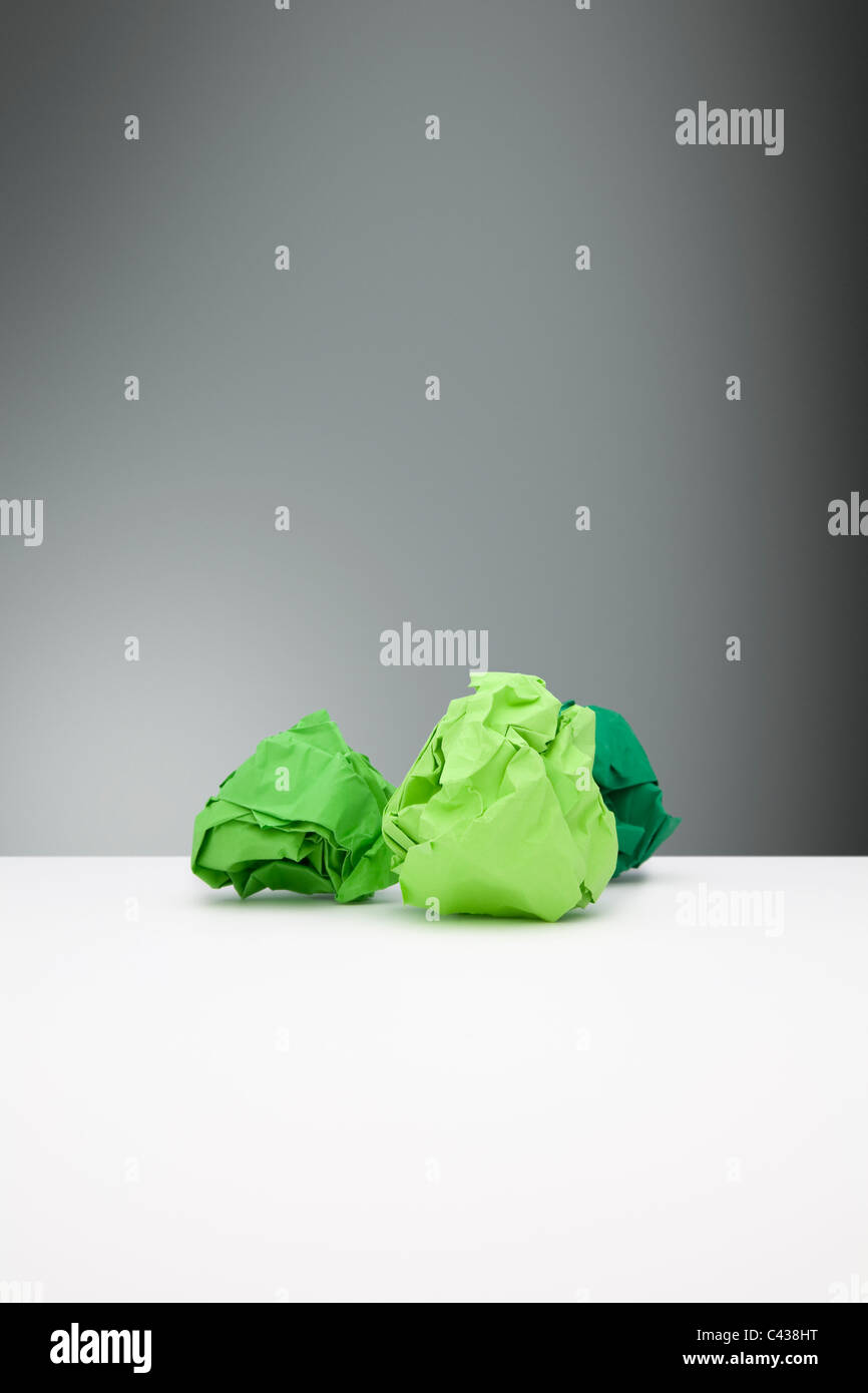 crunched paper balls concept Stock Photo - Alamy