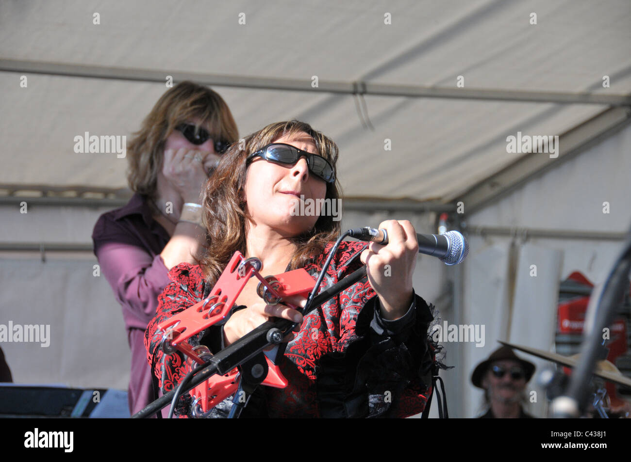 Sonja lead singer of the group called Rubber Band in Brighton Stock ...