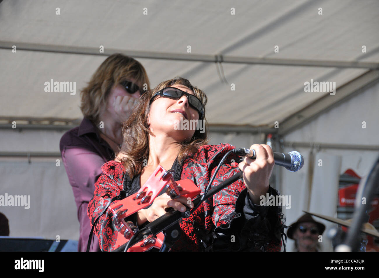 Sonja lead singer of the group called Rubber Band in Brighton Stock ...