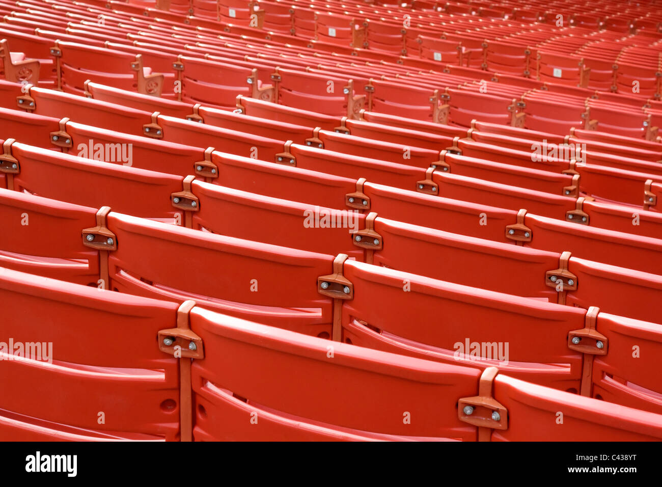 Empty Red Stadium Seating Stock Photo - Alamy