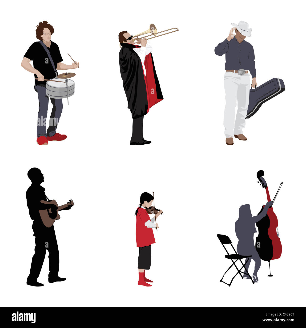 Young musicians Cut Out Stock Images & Pictures - Alamy