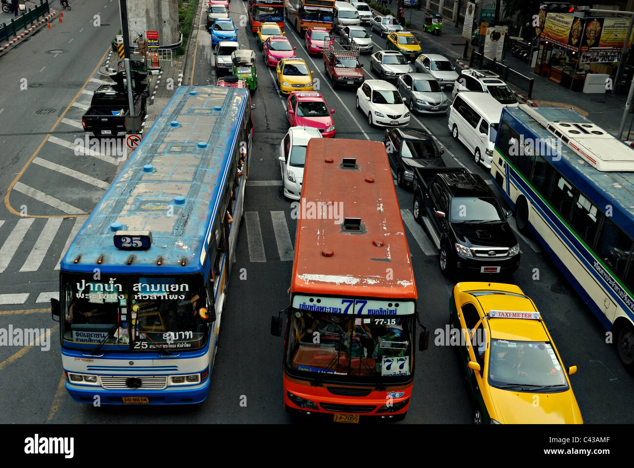 Gridlocked traffic in Bangkok, Thailand Stock Photo - Alamy