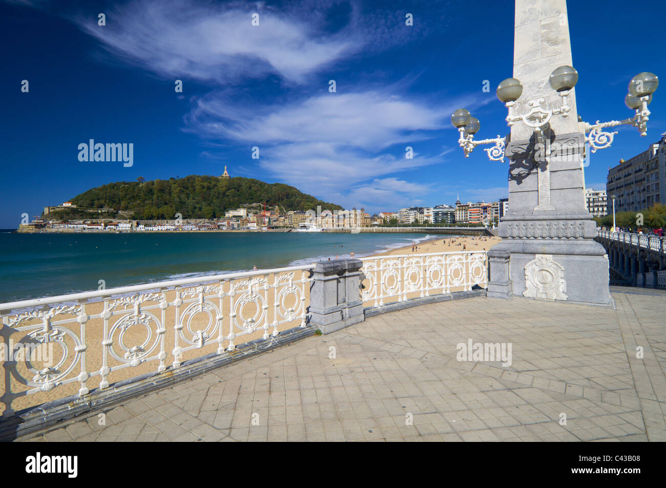 shell beach in San Sebastian, Spain Stock Photo - Alamy