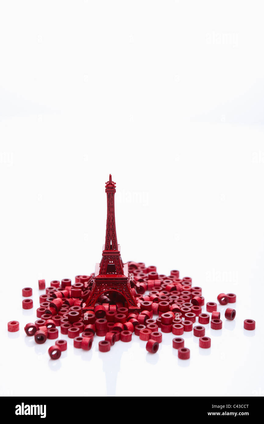 red rolls and red color Eiffel tower Stock Photo - Alamy