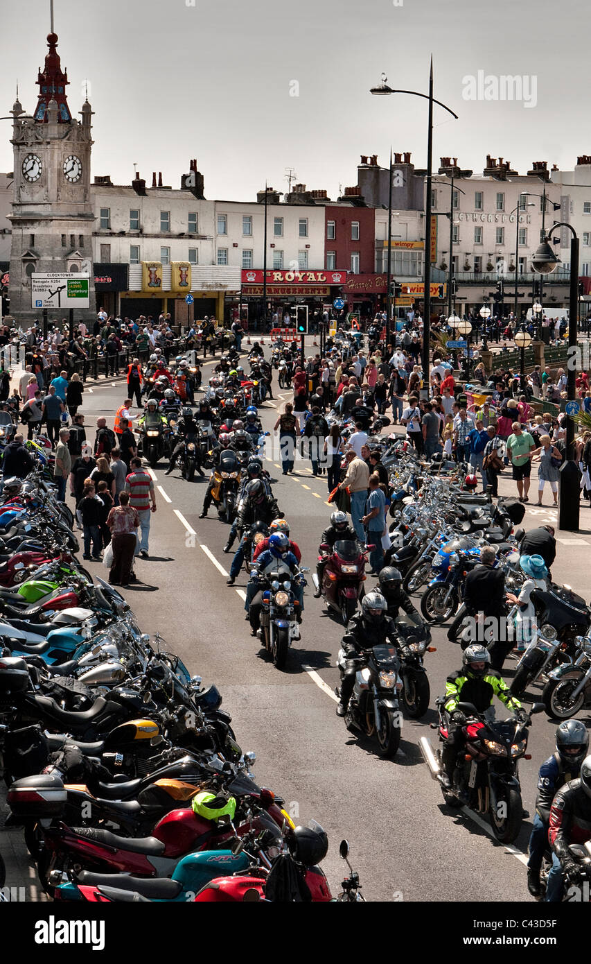 Ace Cafe Bike run to Margate Kent Stock Photo - Alamy