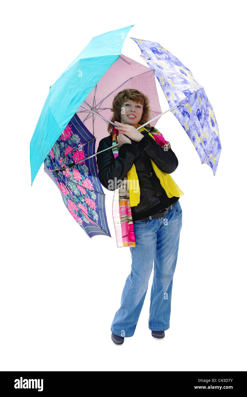 Woman in spring clothes Cut Out Stock Images & Pictures - Alamy