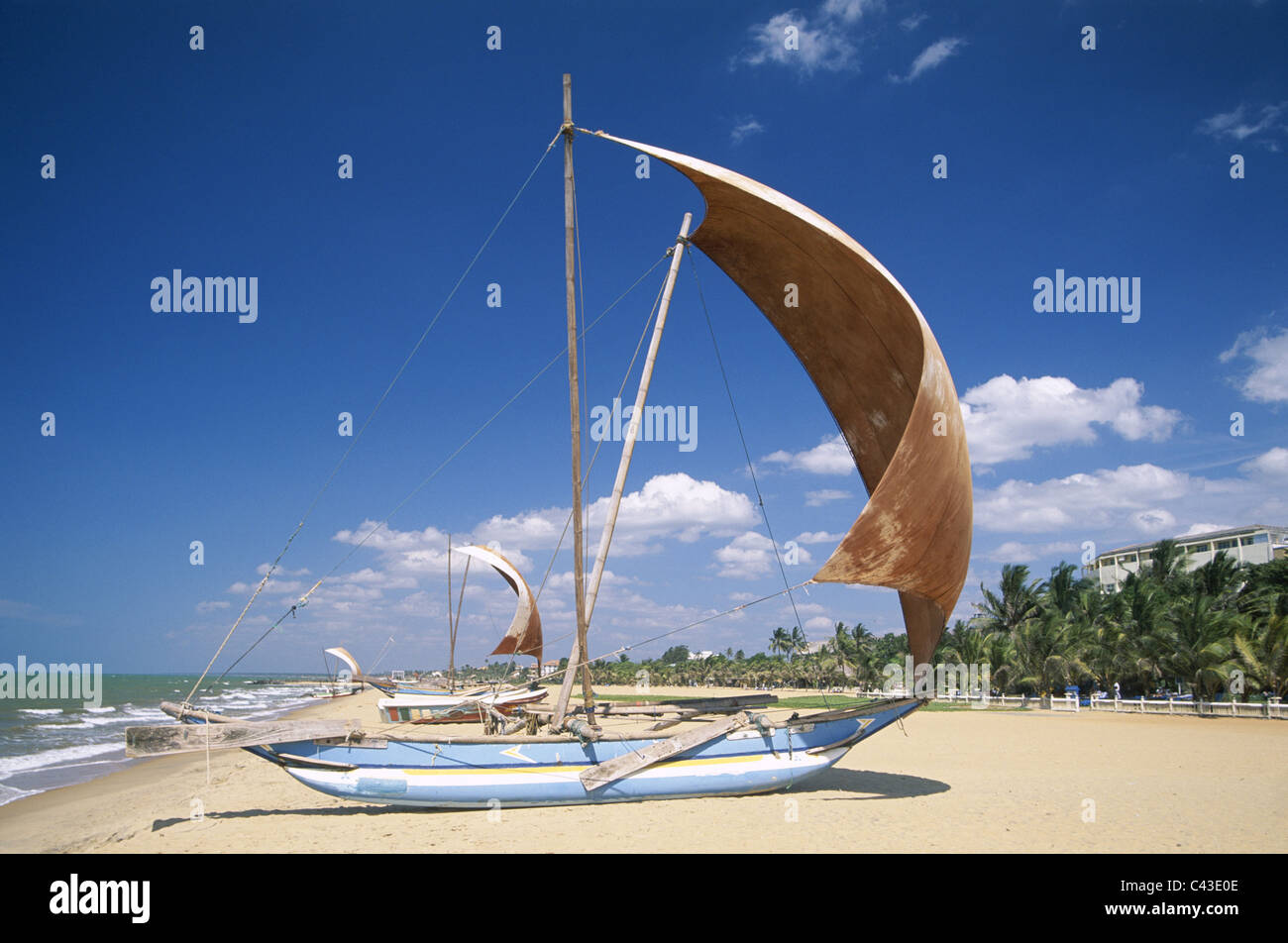 Beach, Boats, Fishing, Holiday, Landmark, Negombo, Outrigger, Sri lanka ...