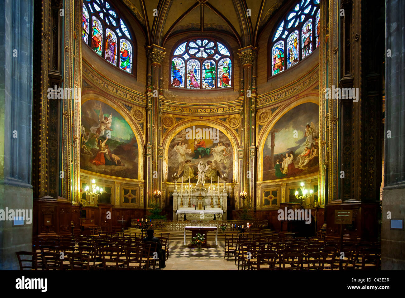Interior of saint eustache church hi-res stock photography and images ...