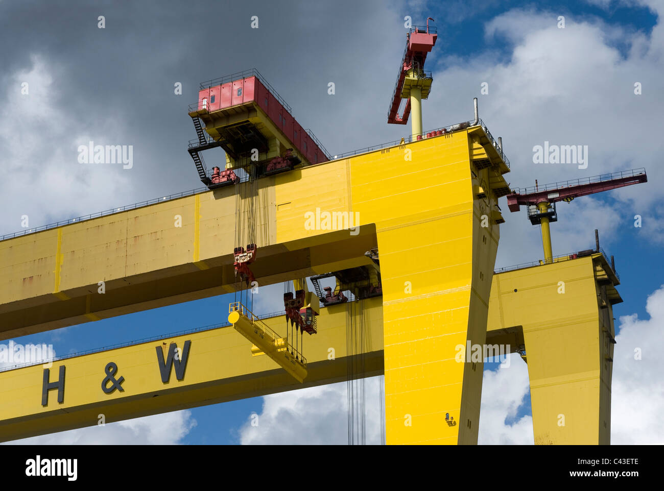 'Samson & Goliath' gantry cranes at Harland & Wolff shipyards, Belfast ...