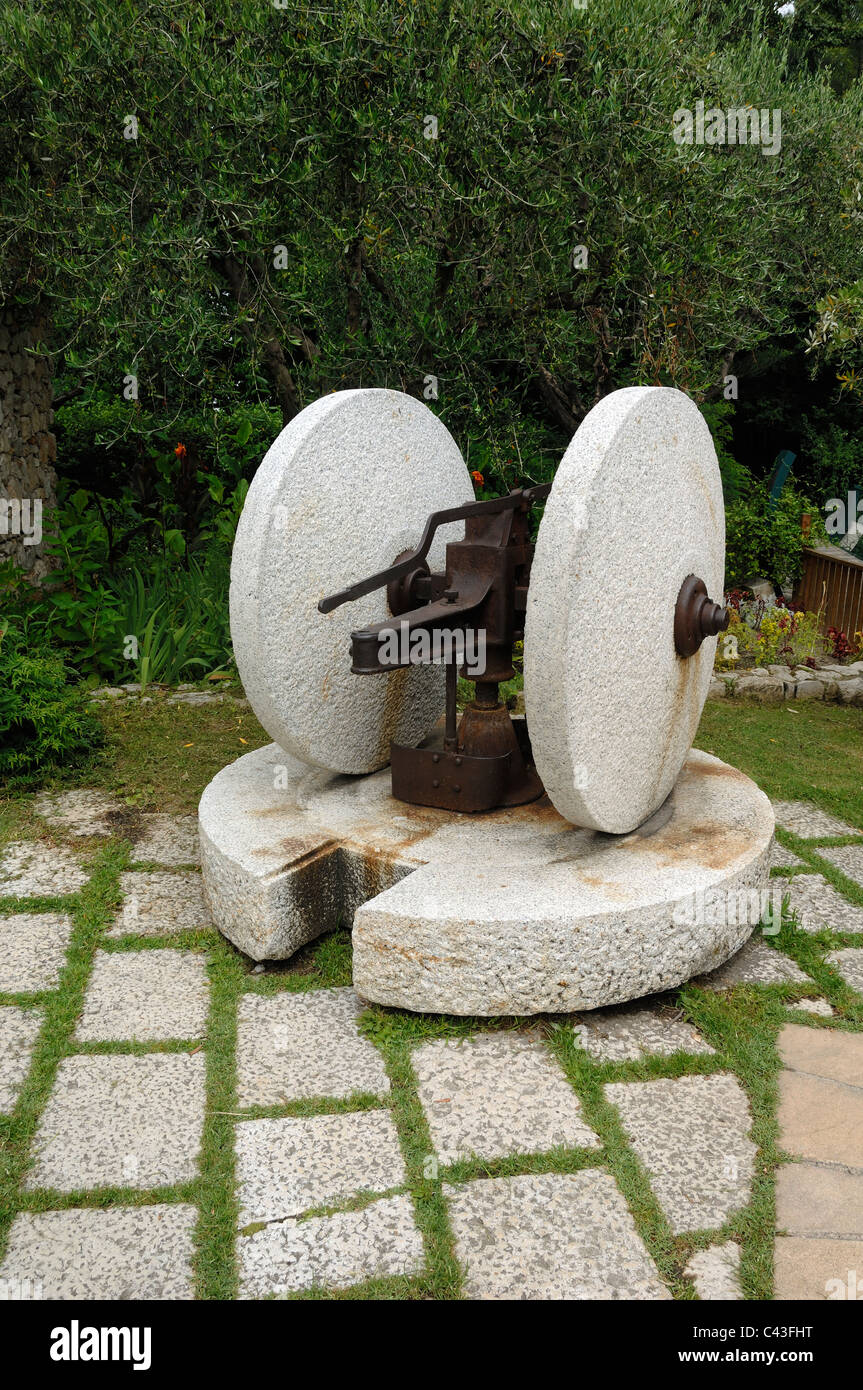 Stone Olive Oil Press Provence France Stock Photo - Alamy