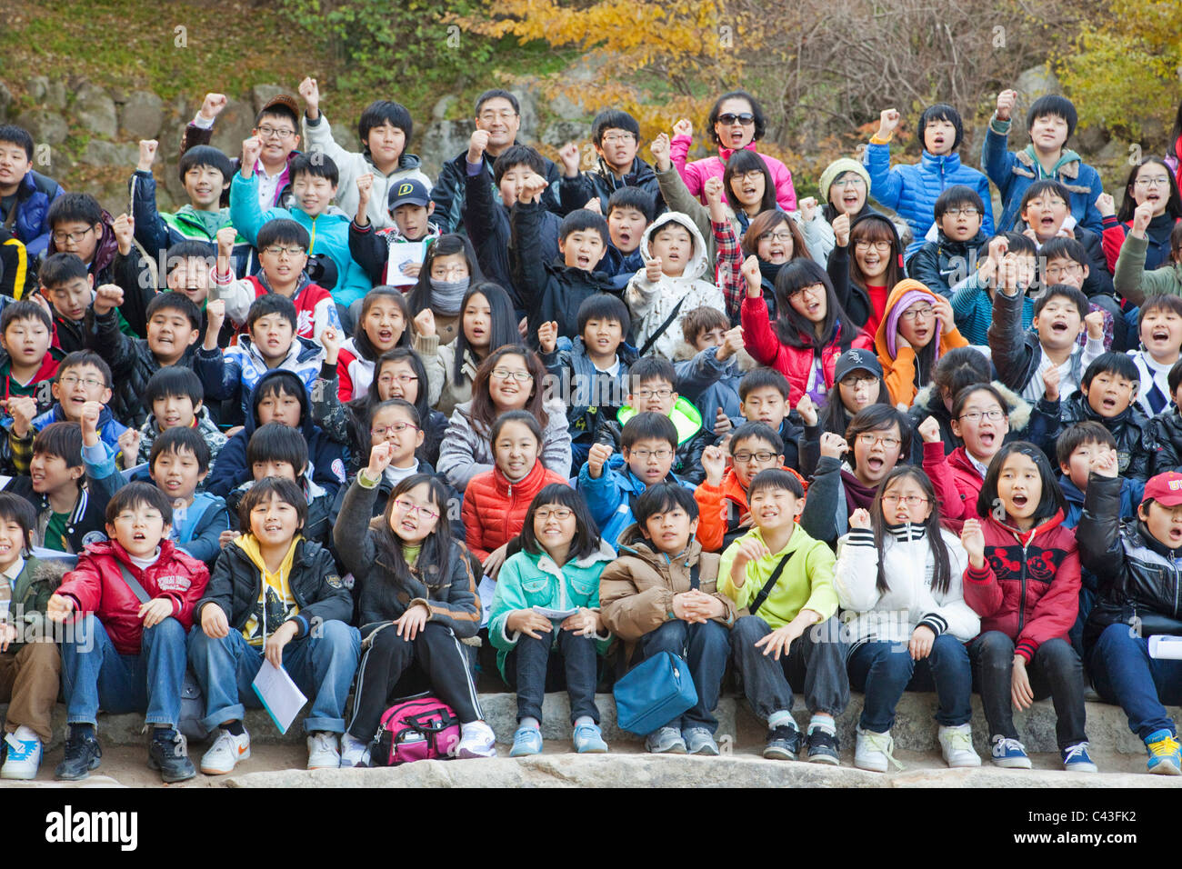 Asia, Korea, Gyeongju, Kyongju, Gyeongju, Children, School Children ...