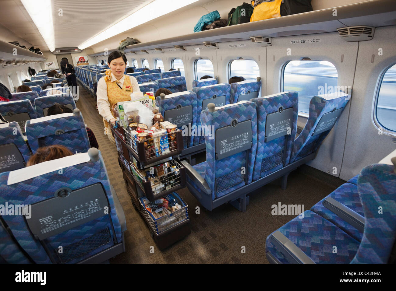 Asia, Japan, Honshu, Bullet Train, Shinkansen, High Speed Rail, JR ...