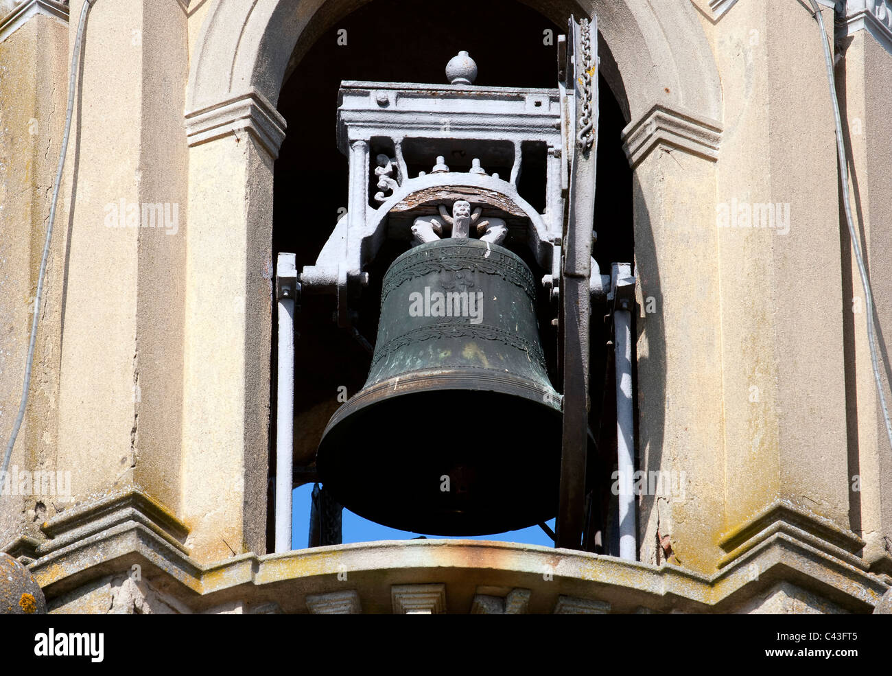 baroque church close up of the bronze bell Stock Photo - Alamy