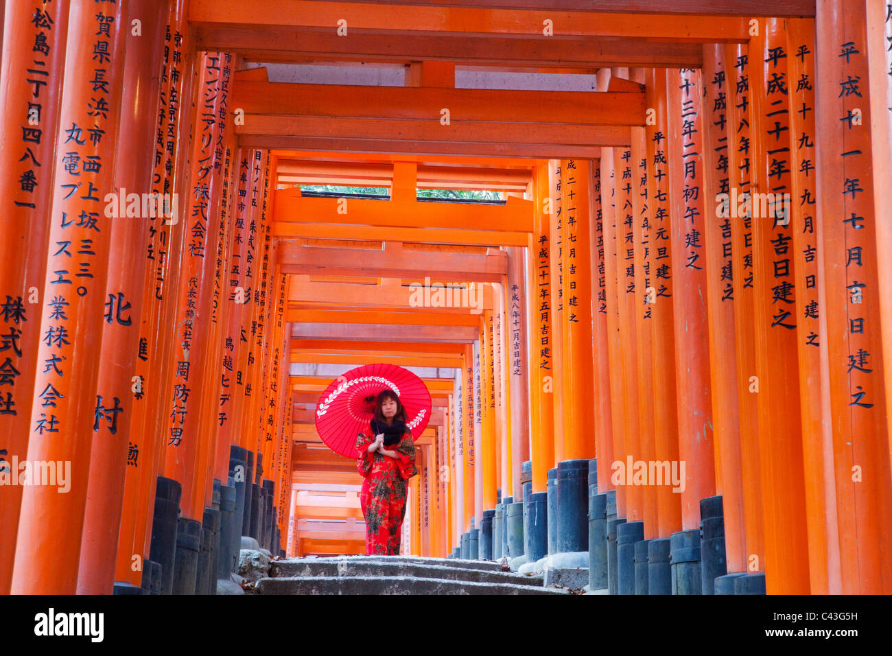 Asia, Japan, Honshu, Kyoto, Fushimi Inari, Fushimi Inari Shrine, Torii ...
