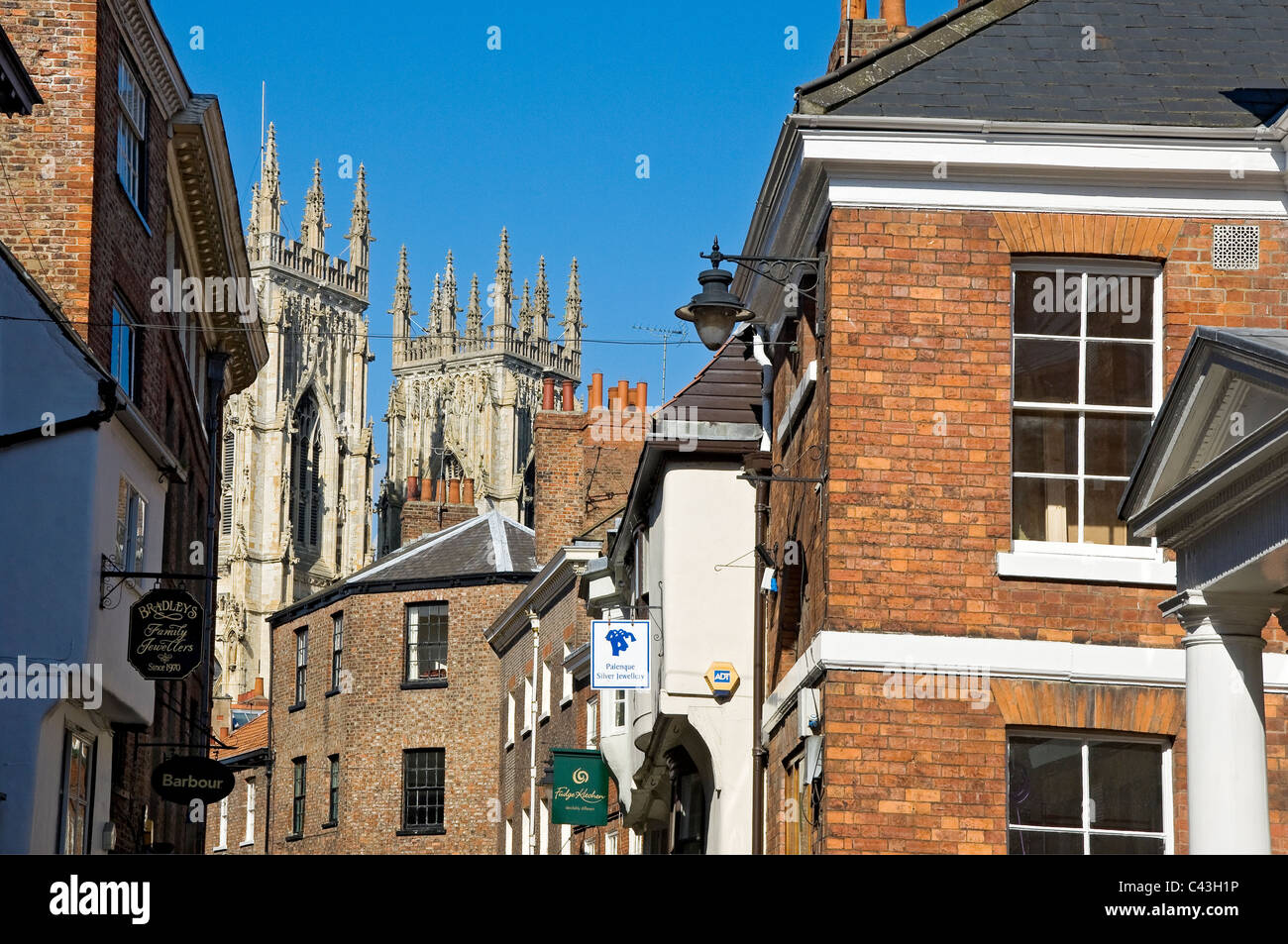 Looking from Low Petergate towards the Minster York North Yorkshire ...