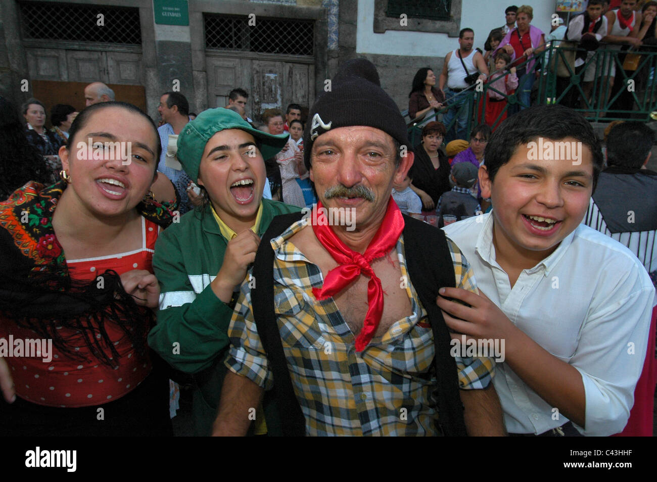 Members of the Gypsy community celebrating Festa de Sao Joao do Porto ...