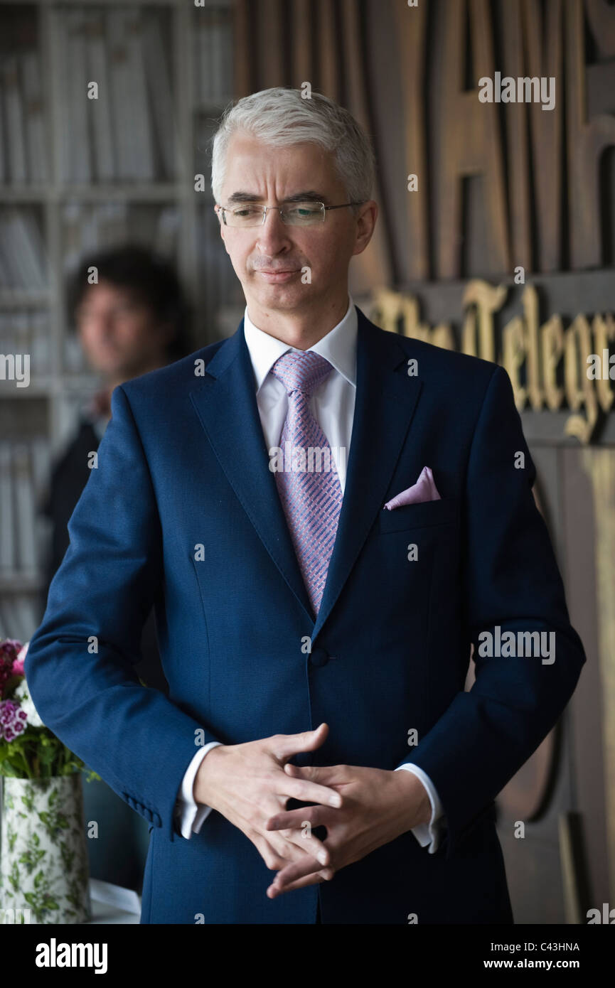 Ben Brogan deputy editor of The Telegraph newspaper pictured at Hay ...