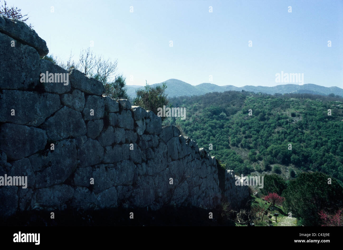 Polygonal wall in Segni, Italy Stock Photo - Alamy
