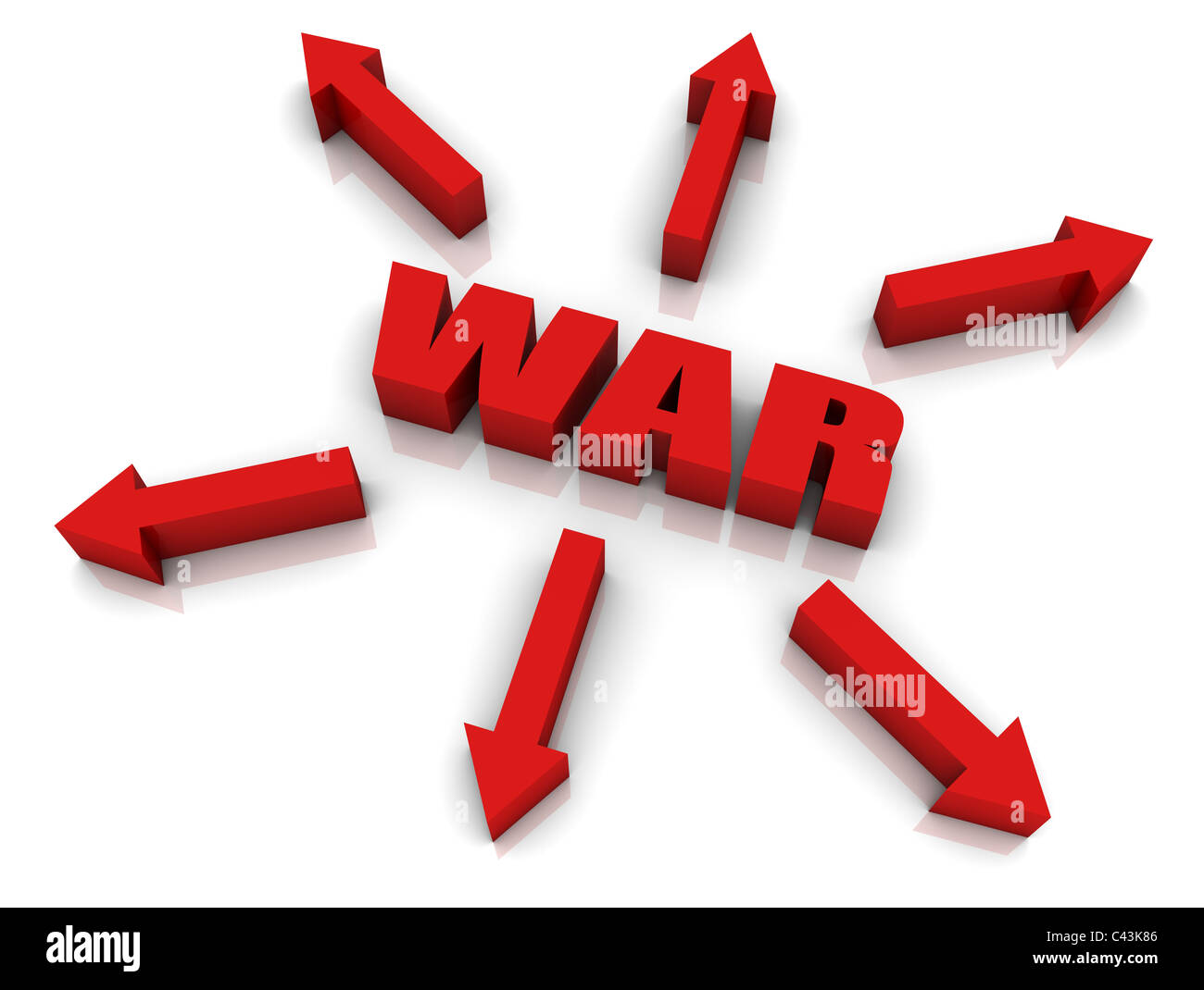 Three arrows pointing outwards hi-res stock photography and images - Alamy