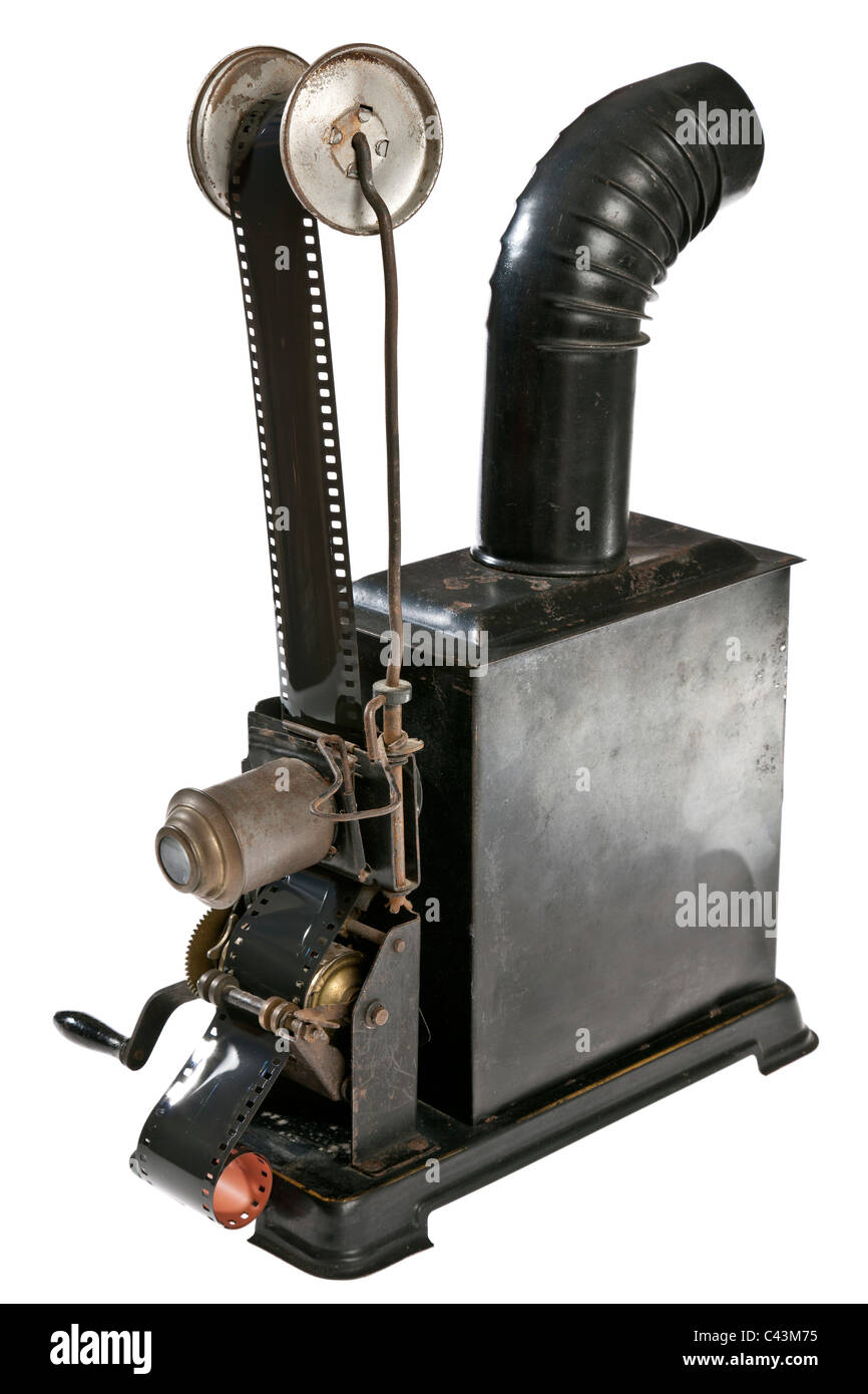 Early 20th century Edwardian hand cranked 35mm home movie projector ...