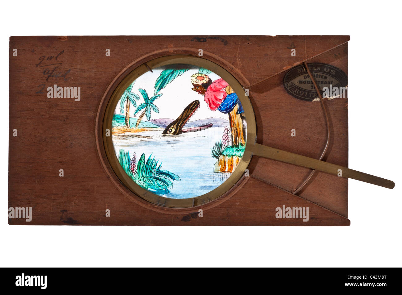 Hand-painted animated magic lantern slide 19th century JMH4934 Stock ...