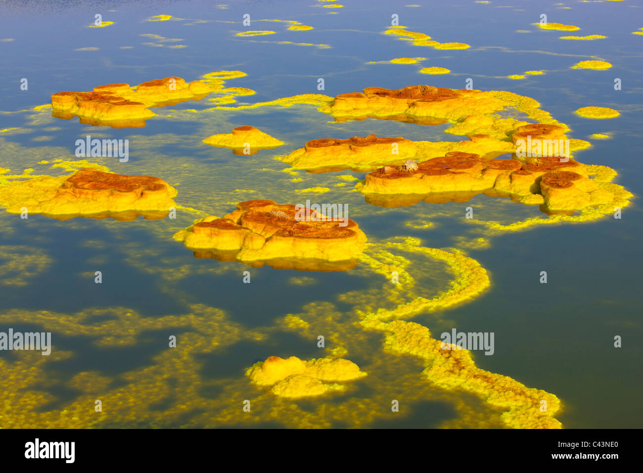 Dallol, Africa, Ethiopia, Afar region, Afgar, Danakil, desert, volcano ...