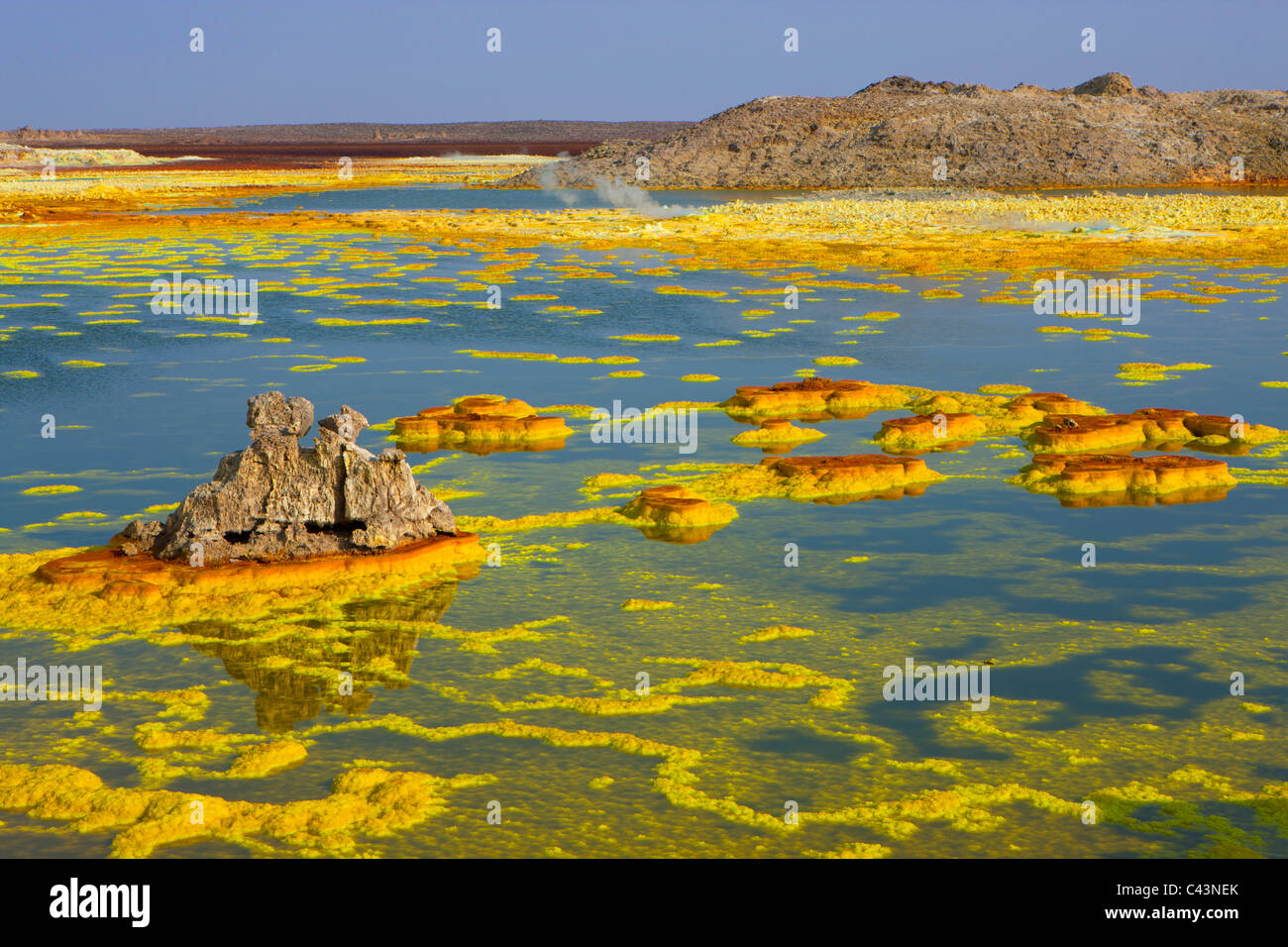 Dallol, Africa, Ethiopia, Afar region, Afgar, Danakil, desert, volcano ...