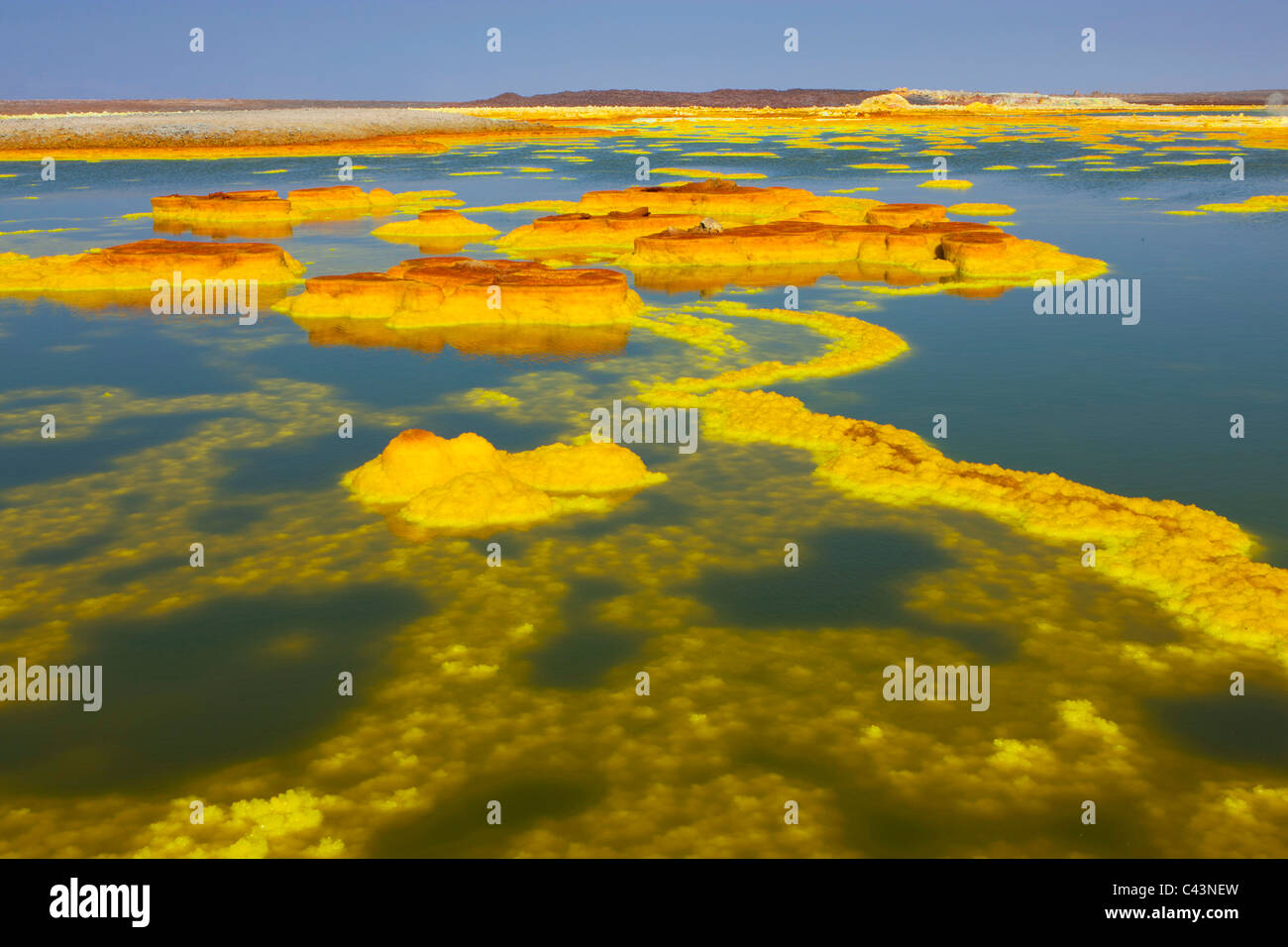 Dallol, Africa, Ethiopia, Afar region, Afgar, Danakil, desert, volcano ...