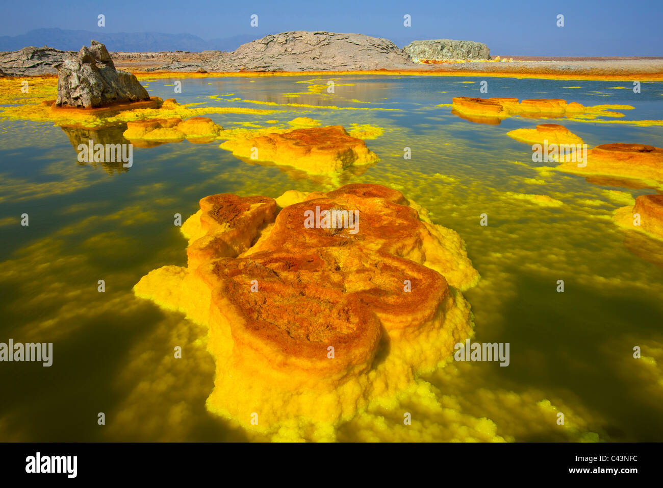Dallol, Africa, Ethiopia, Afar region, Afgar, Danakil, desert, volcano ...