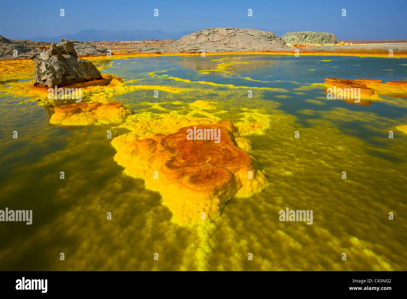 Dallol, Africa, Ethiopia, Afar region, Afgar, Danakil, desert, volcano ...