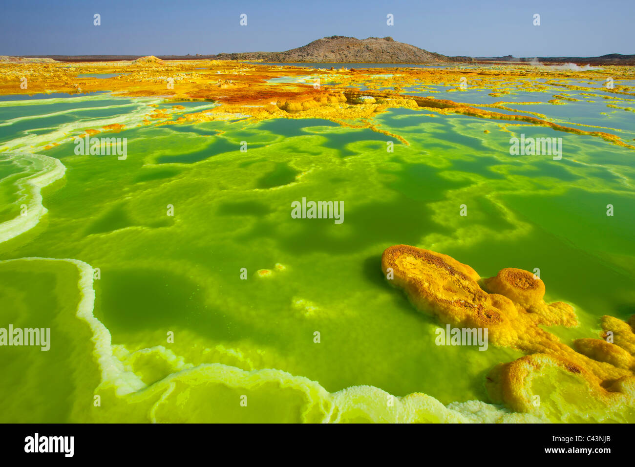 Dallol, Africa, Ethiopia, Afar region, Afgar, Danakil, desert, volcano ...